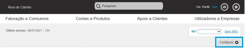 Área de Cliente - Ajuda MEO
