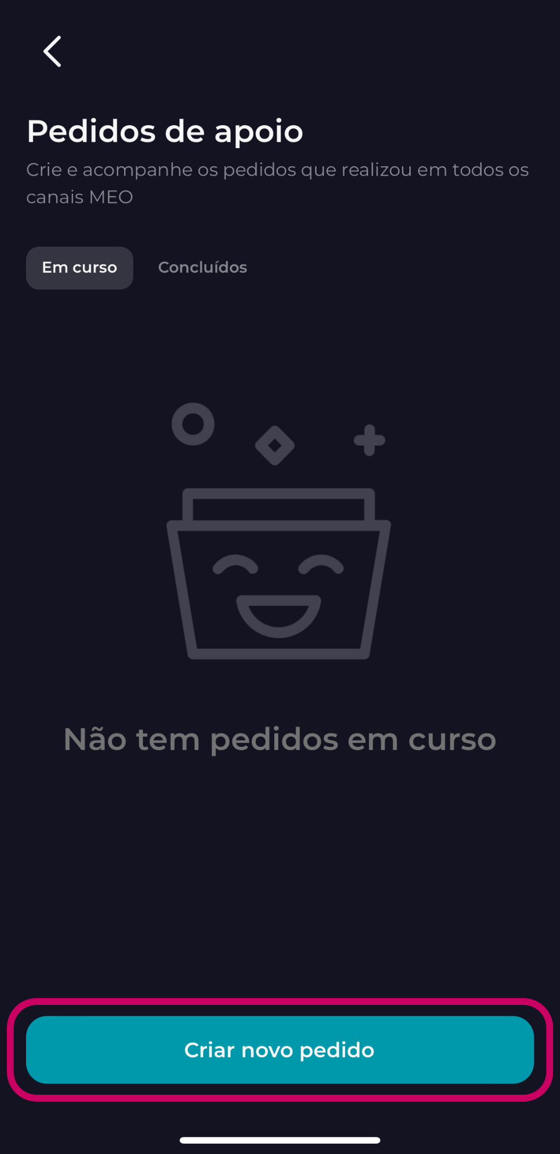 Área de Cliente - Ajuda MEO