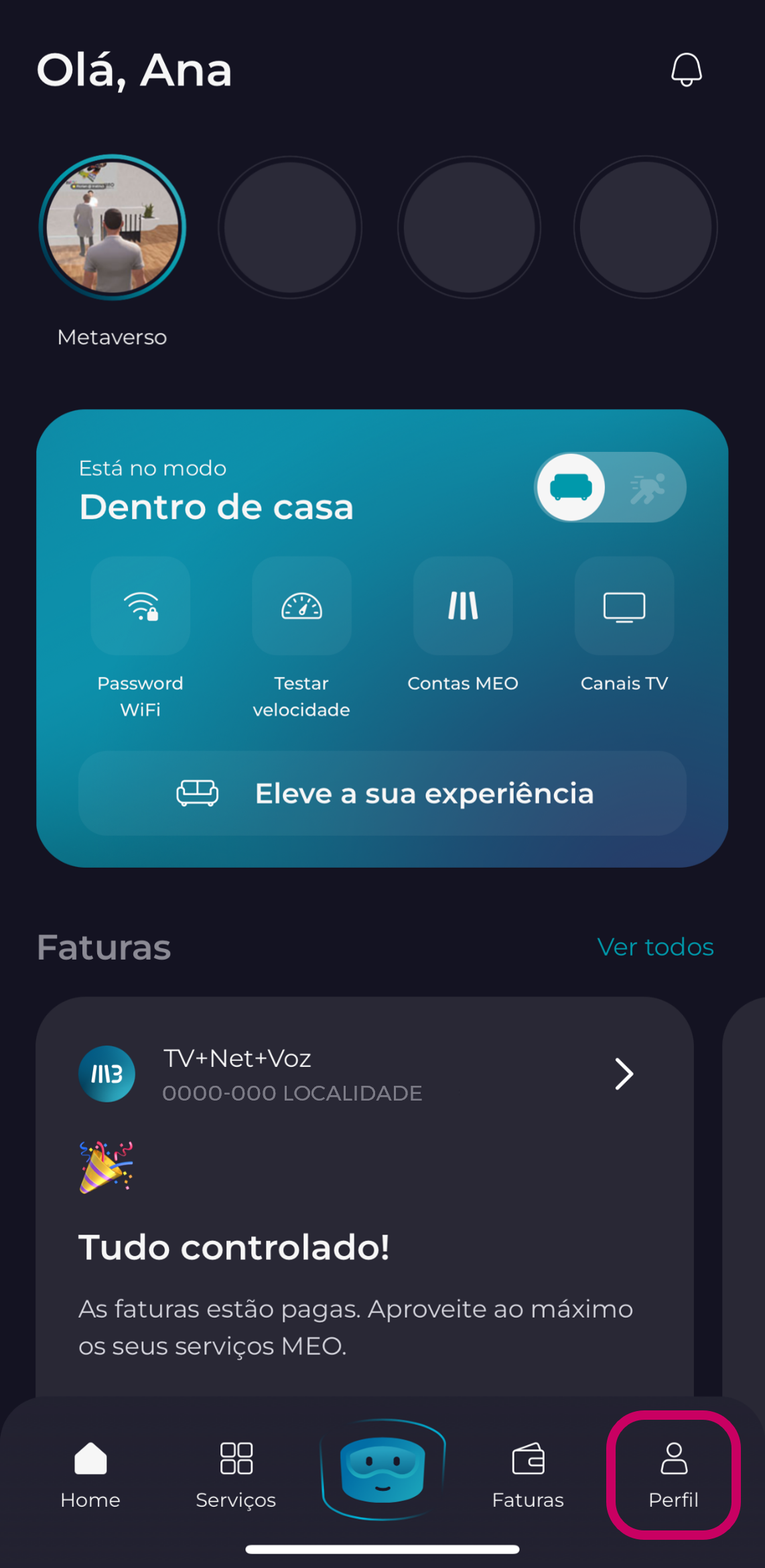 Área de Cliente - Ajuda MEO