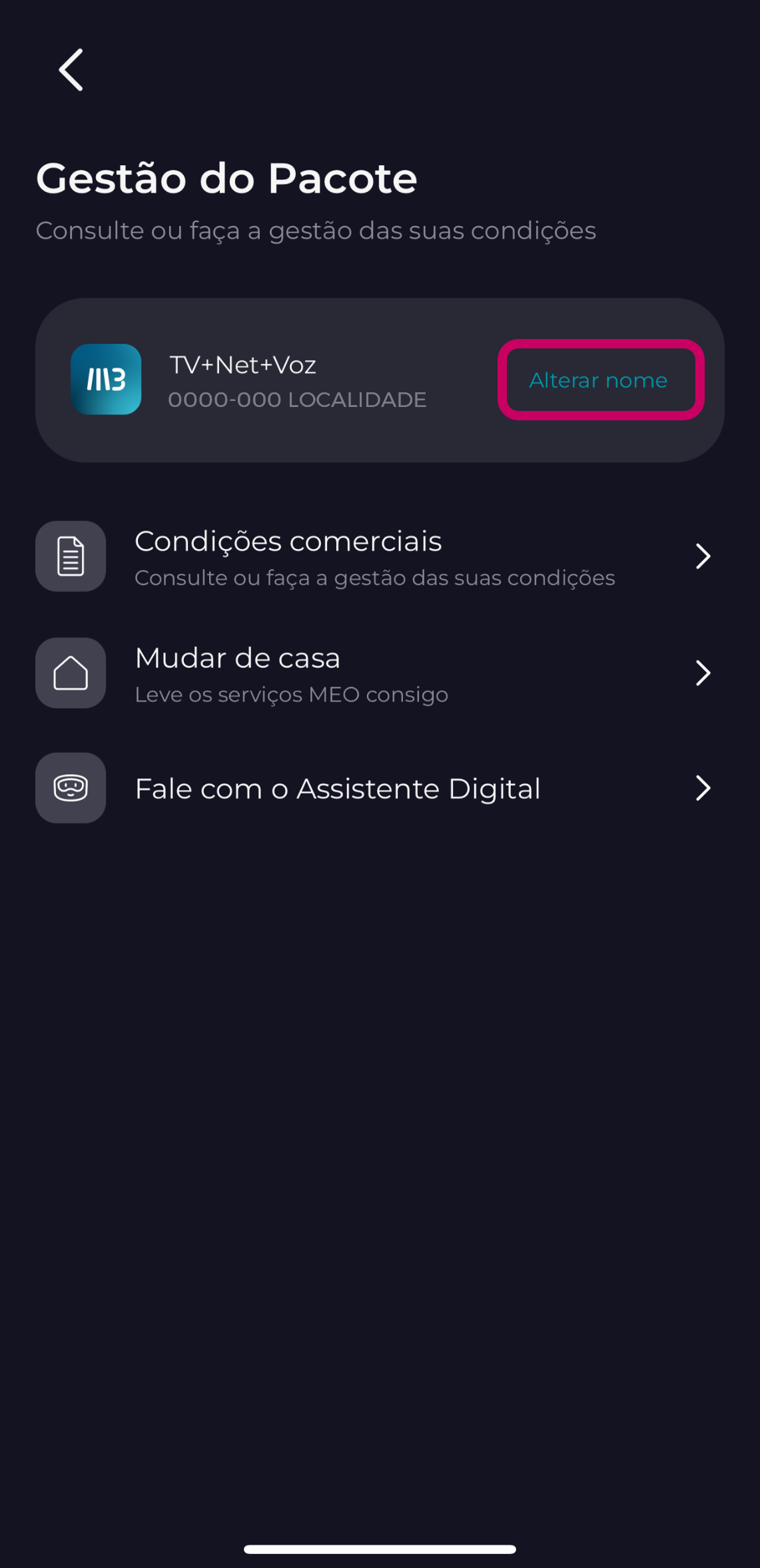 Área de Cliente - Ajuda MEO