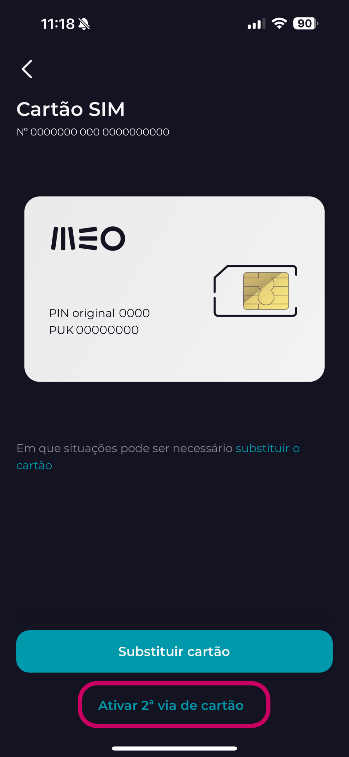 PIN e PUK - Ajuda MEO